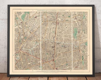 Old Map of East London 1862 Hoxton Haggerston Dalston | Etsy UK