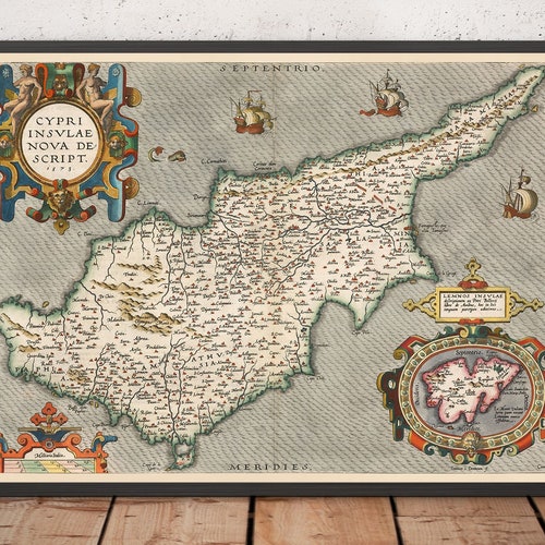1600 Map of Cyprus - Etsy