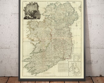 Old Map of Dublin Ireland in 1756 by John Rocque Large City | Etsy UK