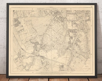 Old Map of Balham - Etsy UK