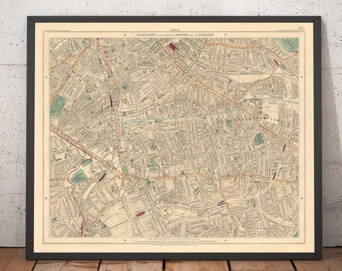 Camberwell, London Map Art Print - Many Colours - 350gsm Art Quality ...