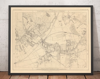 Old Map of South West London 1891 Wimbledon Merton | Etsy UK