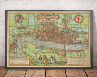 Map of Tudor London - Etsy