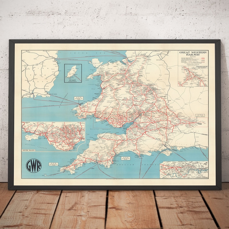Railway Map Poster - Etsy UK