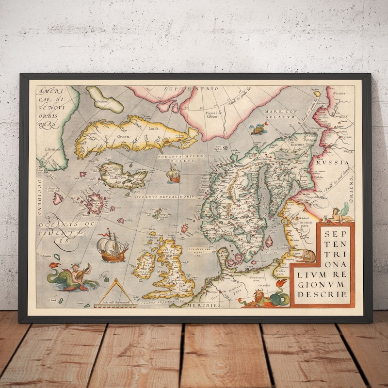 Map of British Atlantic - Etsy