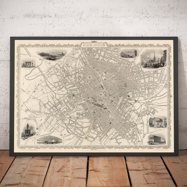 Old Maps of Birmingham - Etsy