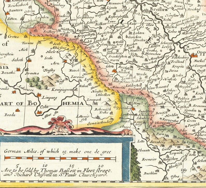Rare Old Map Of Poland By John Speed 1626 Germany Prussia Etsy