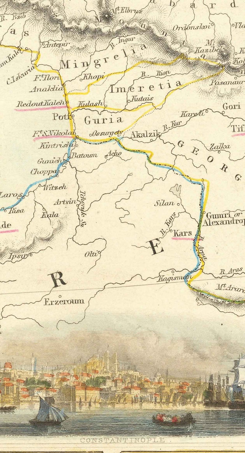 Old Map of the Black Sea 1854 Crimean War Russia Ukraine | Etsy