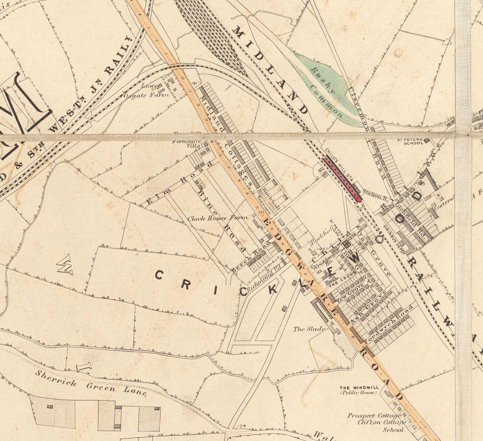 Old Map of North London 1891 Hampstead Cricklewood - Etsy UK