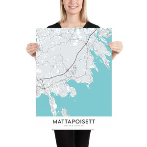 Modern City Map of Mattapoisett, MA: Center, Neck, North Mattapoisett ...