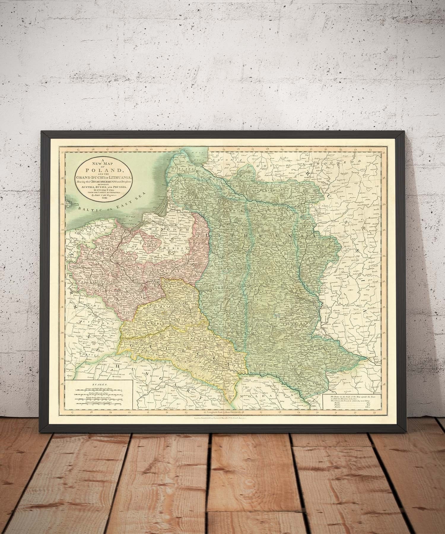 Denmark Rare Vintage and Modern Maps 24x30 Poster Detailed old map of ...