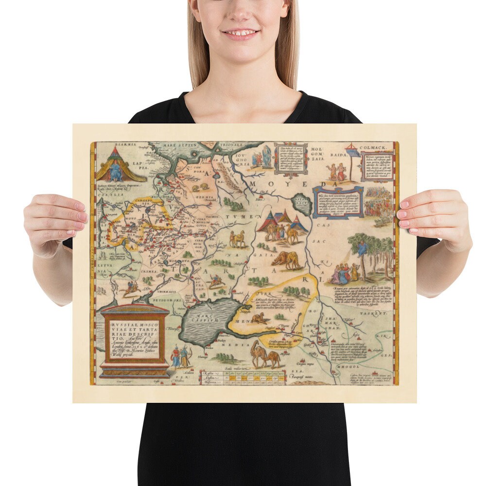 Old Map of Russia and Tartary 1584 by Ortelius Rare Chart - Etsy UK