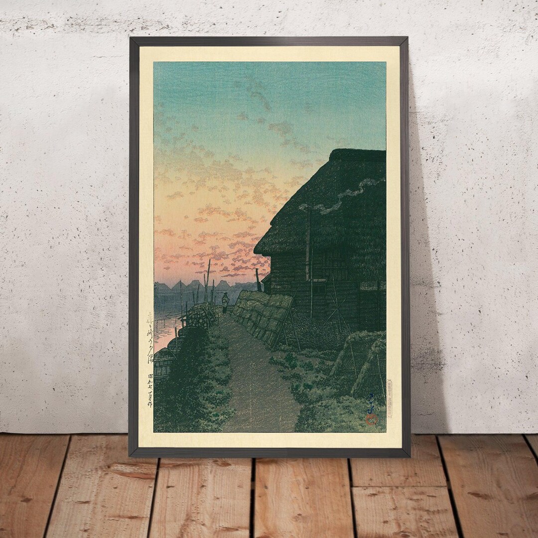 Sunset at Morigaseki by Hasui Kawase, 1935 - Etsy