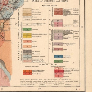 Old Map of Scotland by A. Geikie, 1876 - Scottish Geology Map ...