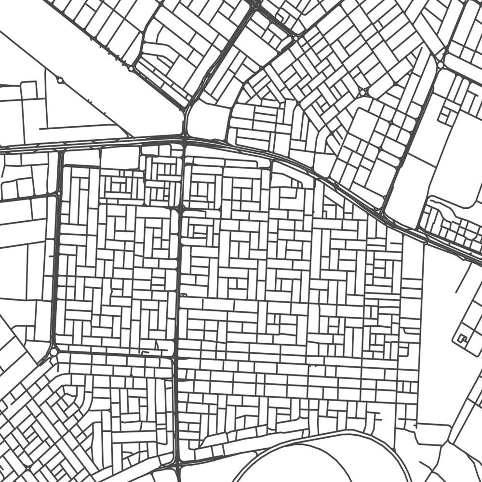Modern City Map of Ajman, UAE: Al Nuaimiya, Al Rawda, Al Zahra, Bin ...