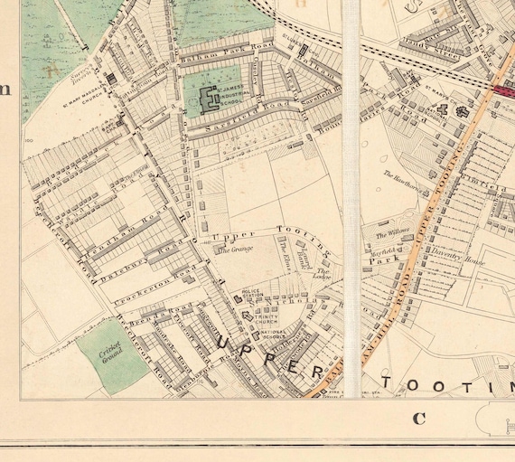 Home & Living Globes & Maps Home Décor Summerstown TOOTING WANDSWORTH ...