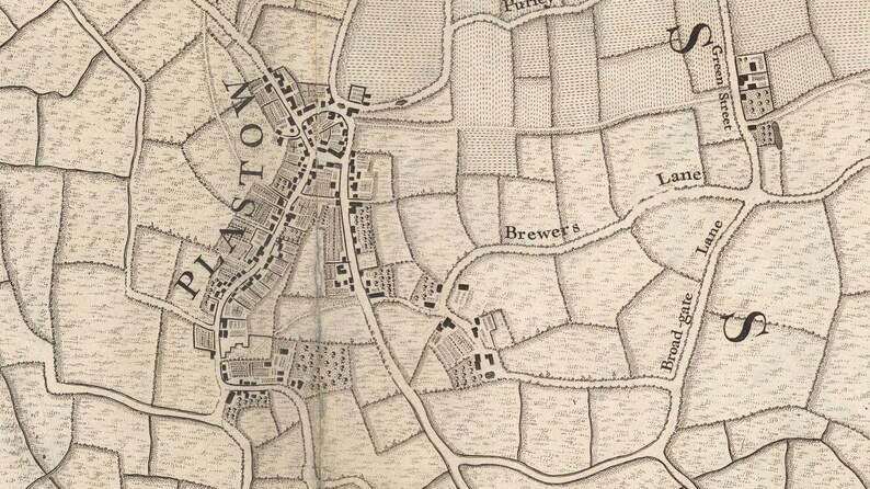 Old Map of East London in 1746 by John Rocque - Stratford, Eastham ...
