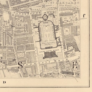 Old Map of West London - Notting Hill, Kensington, Portobello Road ...