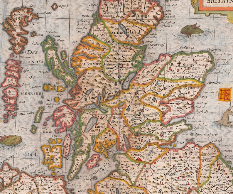 Old Map of British Isles in 1611 by John Speed UK England - Etsy