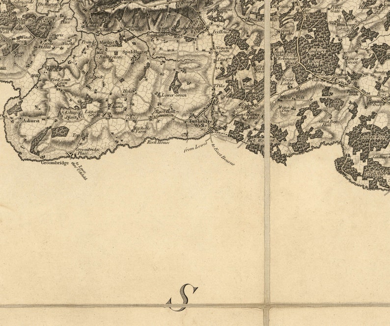 Rare Old Map of Kent 1809 by Faden & Ordnance Survey - Etsy UK