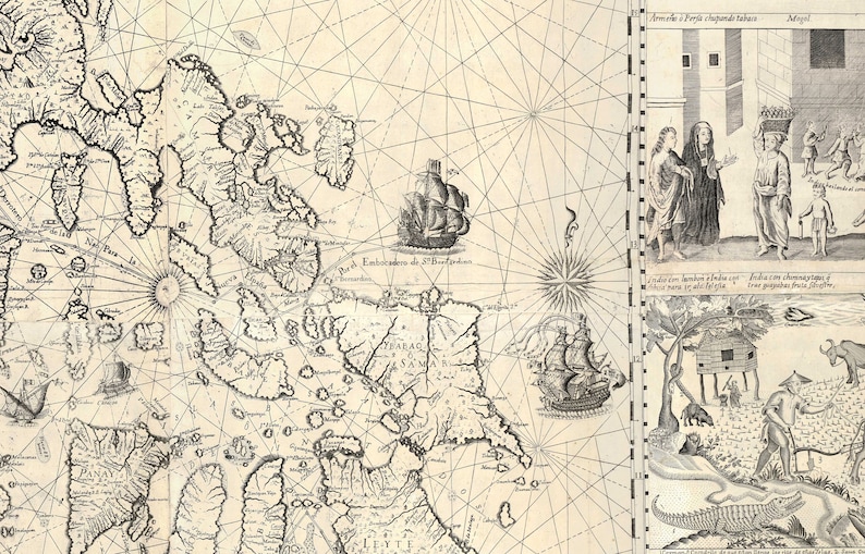 Old Map of the Philippines in 1734 by Pedro Murillo Velarde - Luzon ...