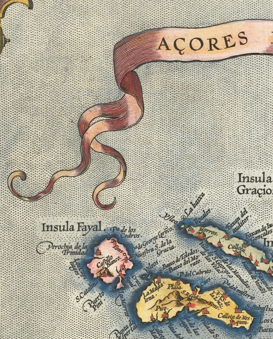 Old Map of the Azores by Abraham Ortelius 1573 Sao Miguel - Etsy UK
