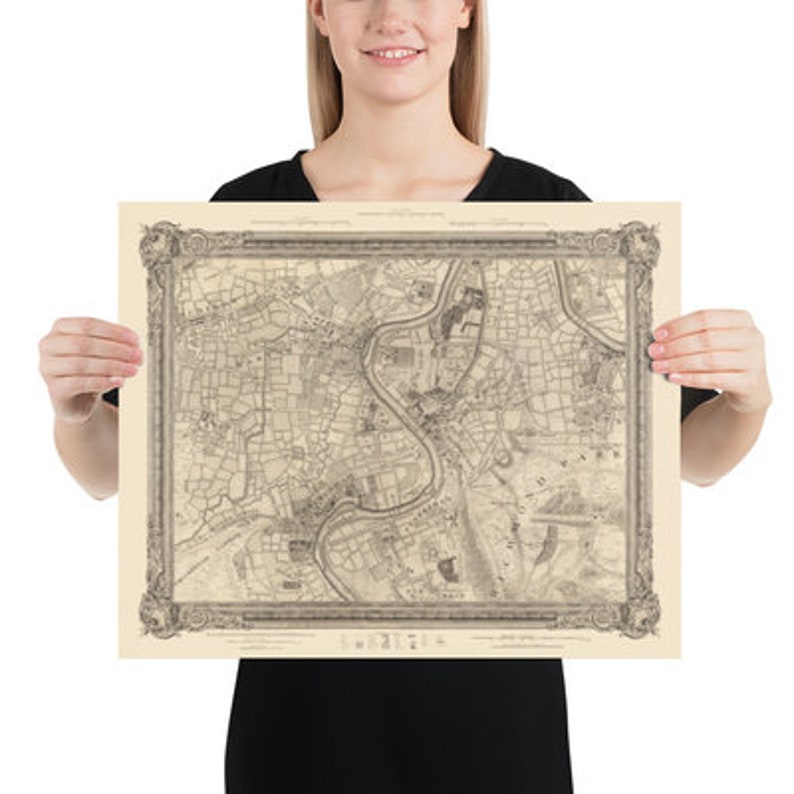 Old Map of South West London in 1746 by John Rocque - Twickenham ...