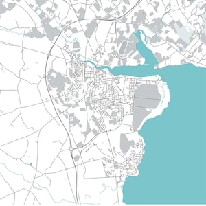 Modern City Map of Dundalk, Ireland: Dundalk Stadium, St. Patrick's ...