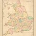 Old Simple County Map of England & Wales by Arrowsmith, 1818: Colour ...