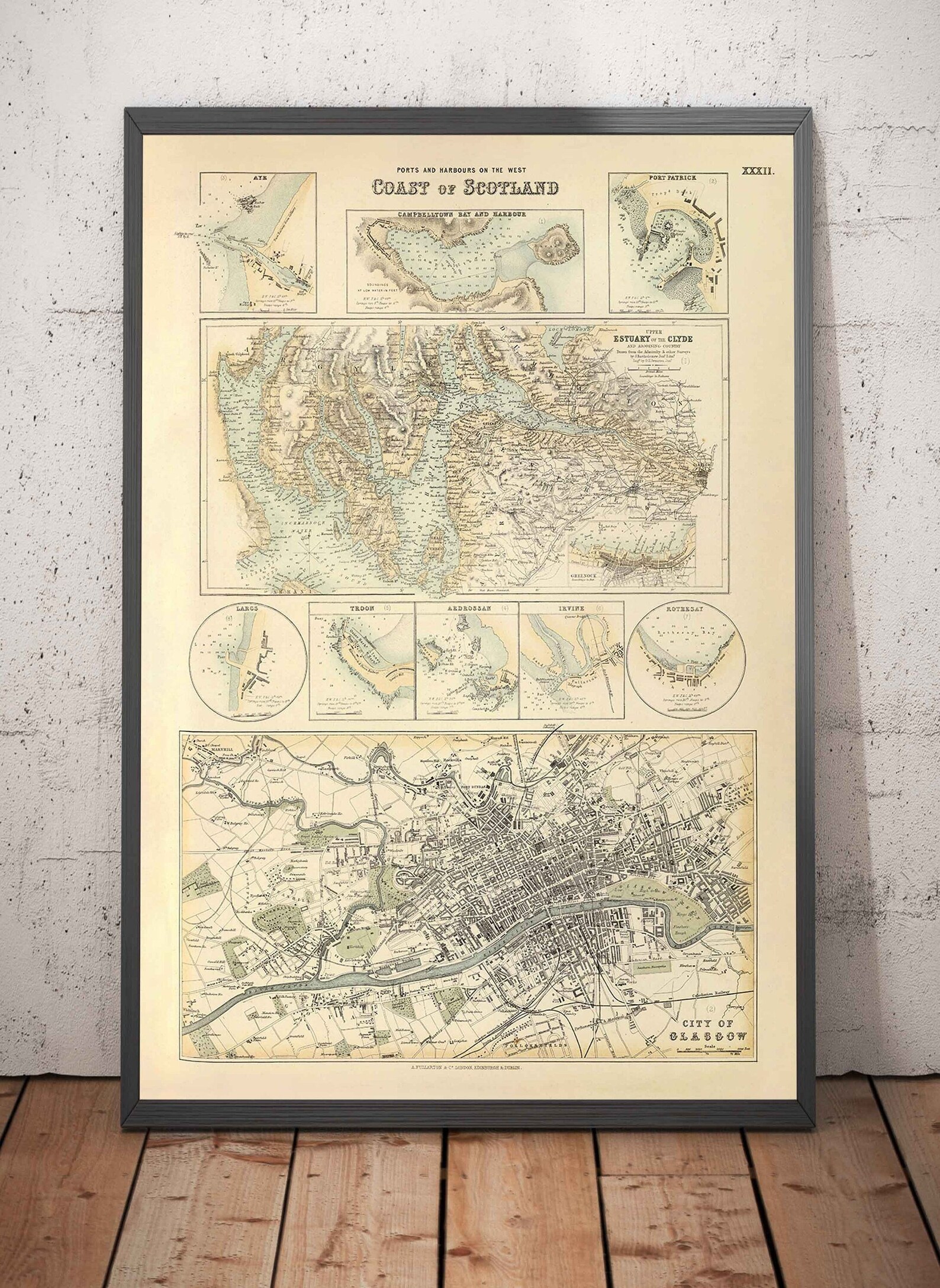 Old Map of the Ports & Harbours of the West Coast of Scotland, 1872 ...