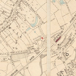 Old Map of West London, 1891 - Fulham, Brompton, Battersea, Hammersmith ...