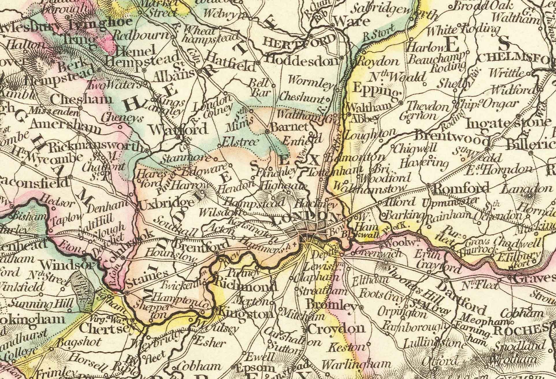 Old Map of England and Wales in 1832 by John Arrowsmith - Etsy