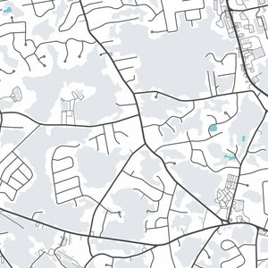 Modern City Map of Hanover, MA: Hanover Center, Silver Lake, Route 3 ...