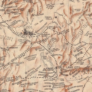 Old Map of the American Wild West by Andy Dagosta in 1968 - Cowboys ...