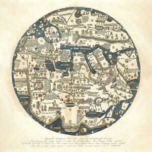 Old Borgia Mappa Mundi, 1450 - Ancient World Atlas - Europe, Middle ...