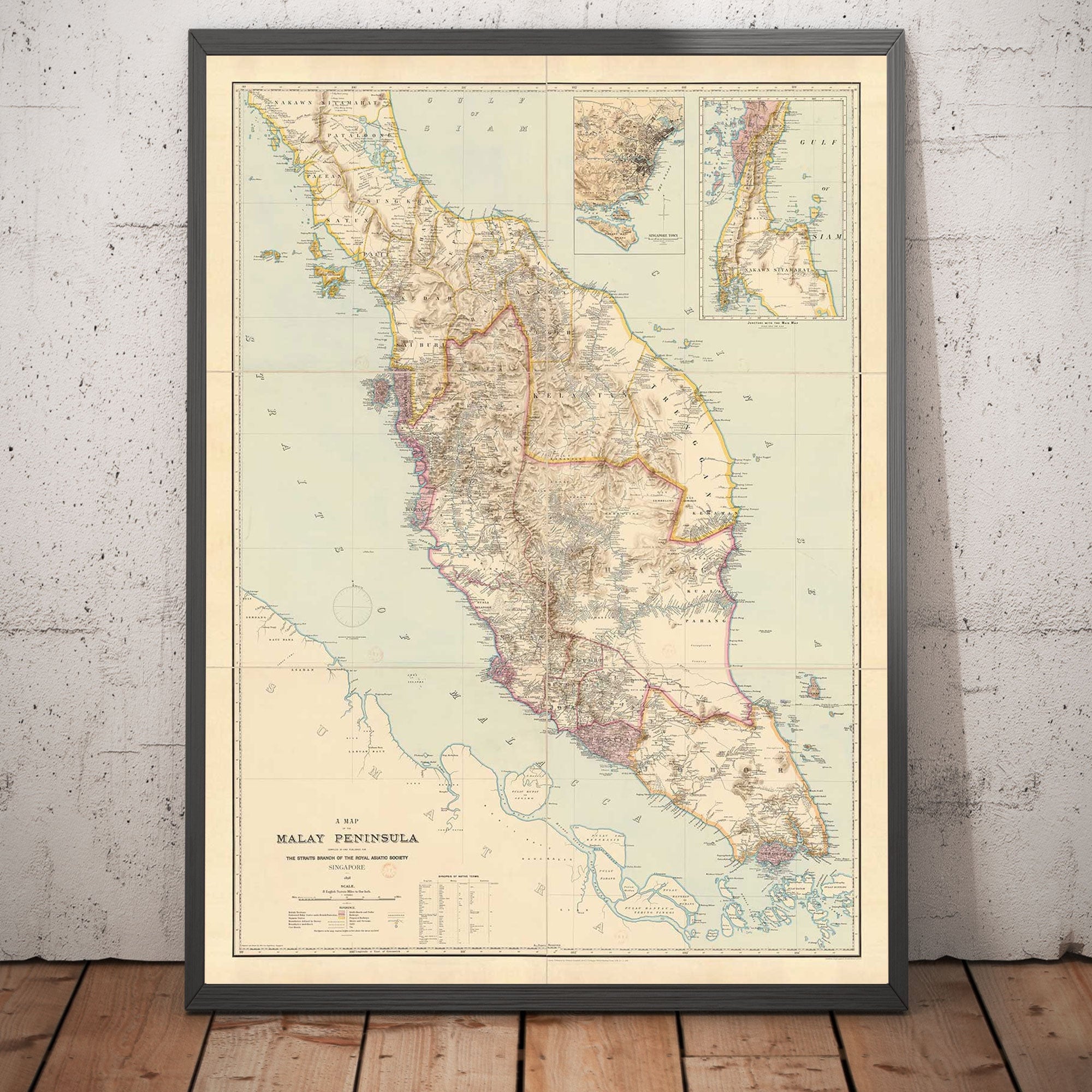 The Malay Peninsula ENGRAVING:'Mining Operations In The Malay