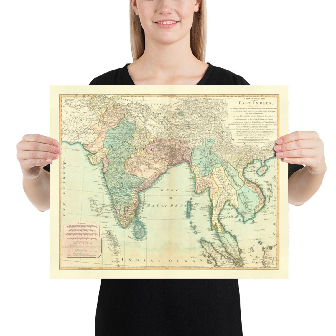 Old Map of the East Indies 1794 India Hindustan China - Etsy UK