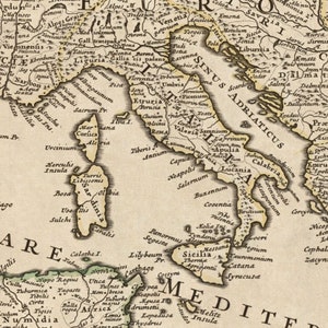 Old Roman Empire World Map From 400 AD - Giant Huge Rare Vintage Map of ...