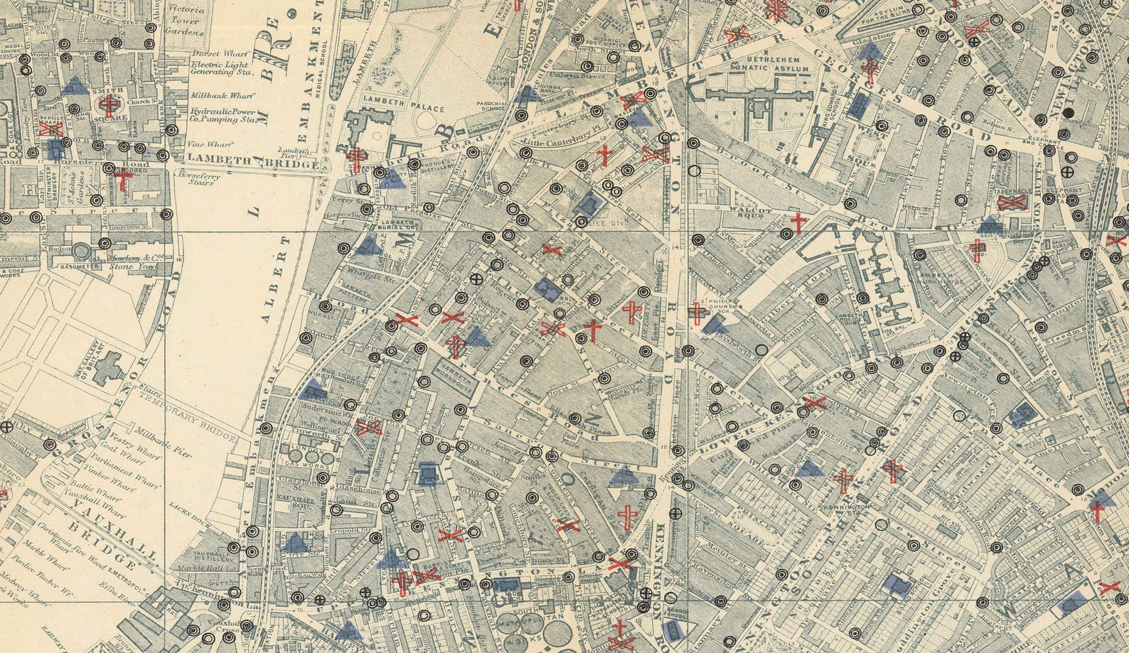 Old Map of London's Churches Pubs and Schools in 1903 by - Etsy UK