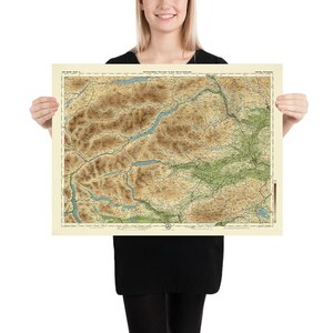 Old OS Map of Central Perthshire, Scotland by Bartholomew, 1901: Perth ...