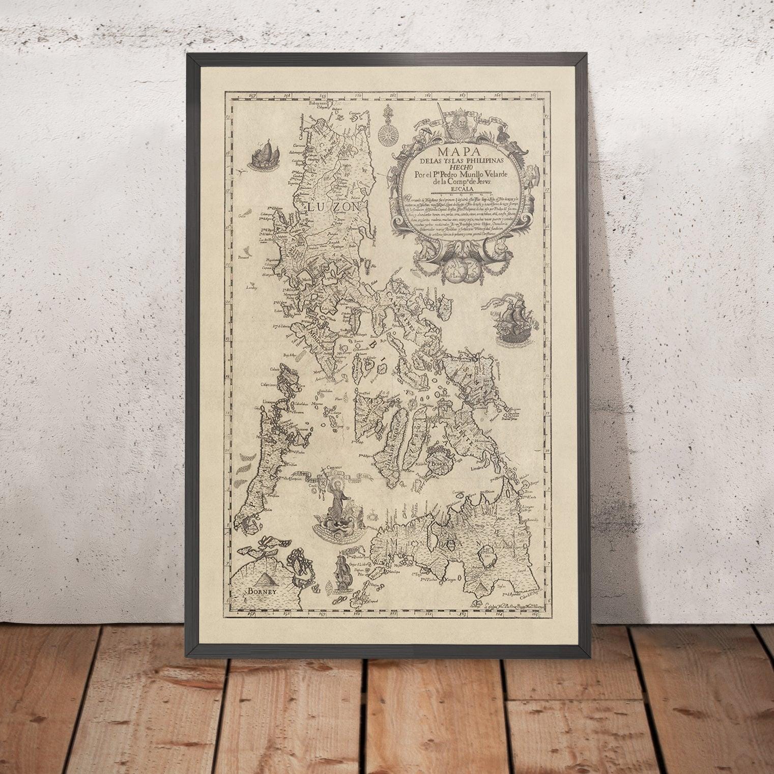 Old Map of the Philippines, 1744: Reduced Version of 1734 Murillo ...