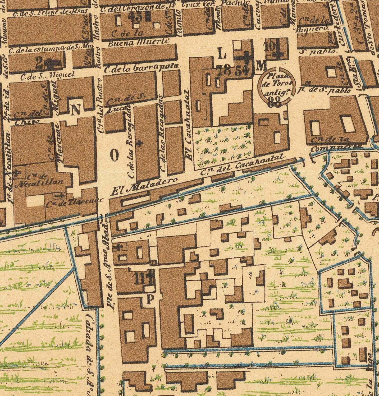 Old Map of Mexico City, 1858 - CDMX, Historic Center, Centro ...