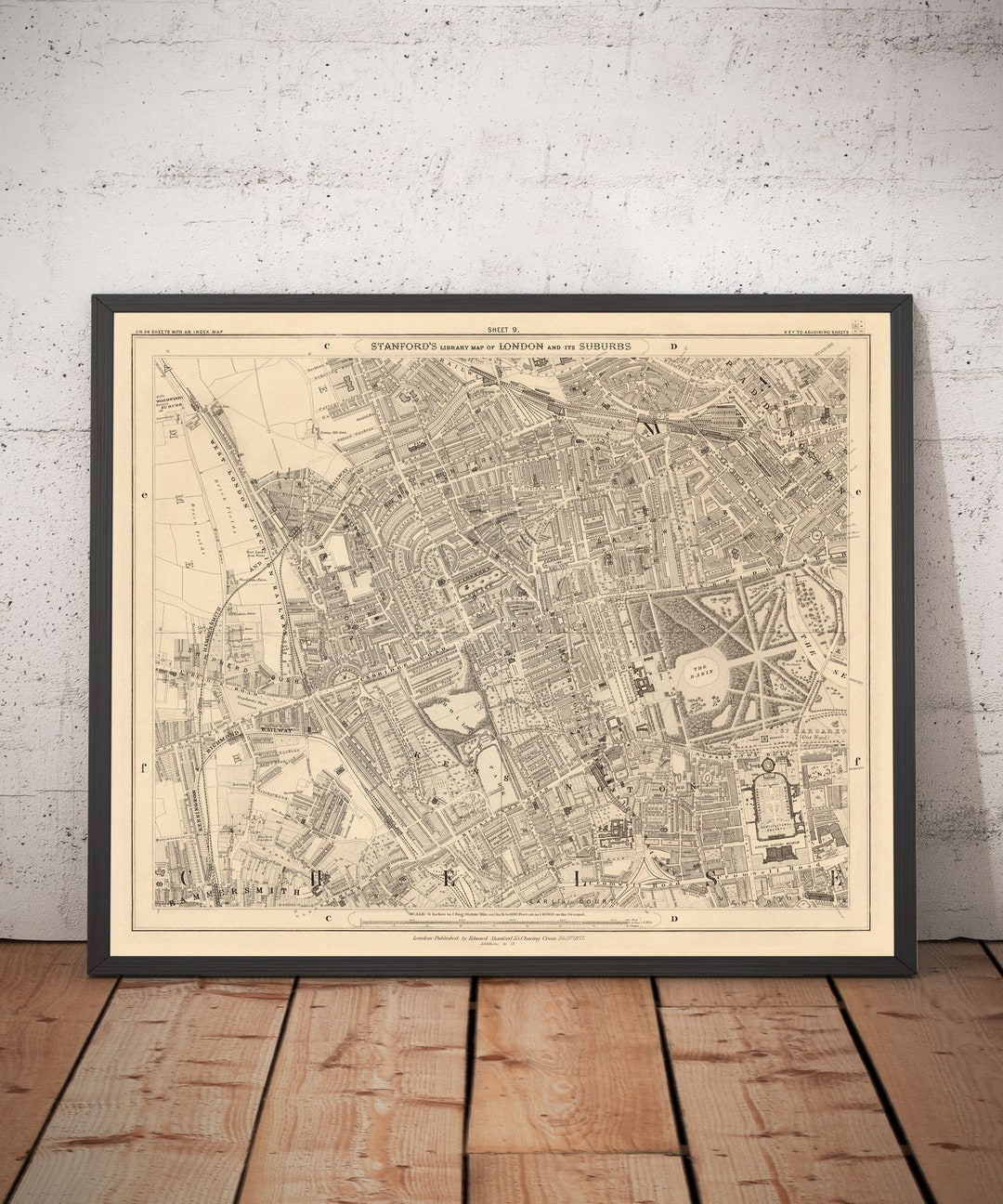 Old Map of West London - Notting Hill, Kensington, Portobello Road ...