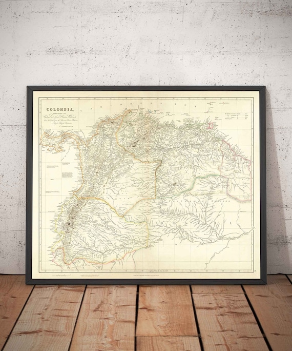 Old Map of Colombia 1834 by Arrowsmith Gran Colombia - Etsy