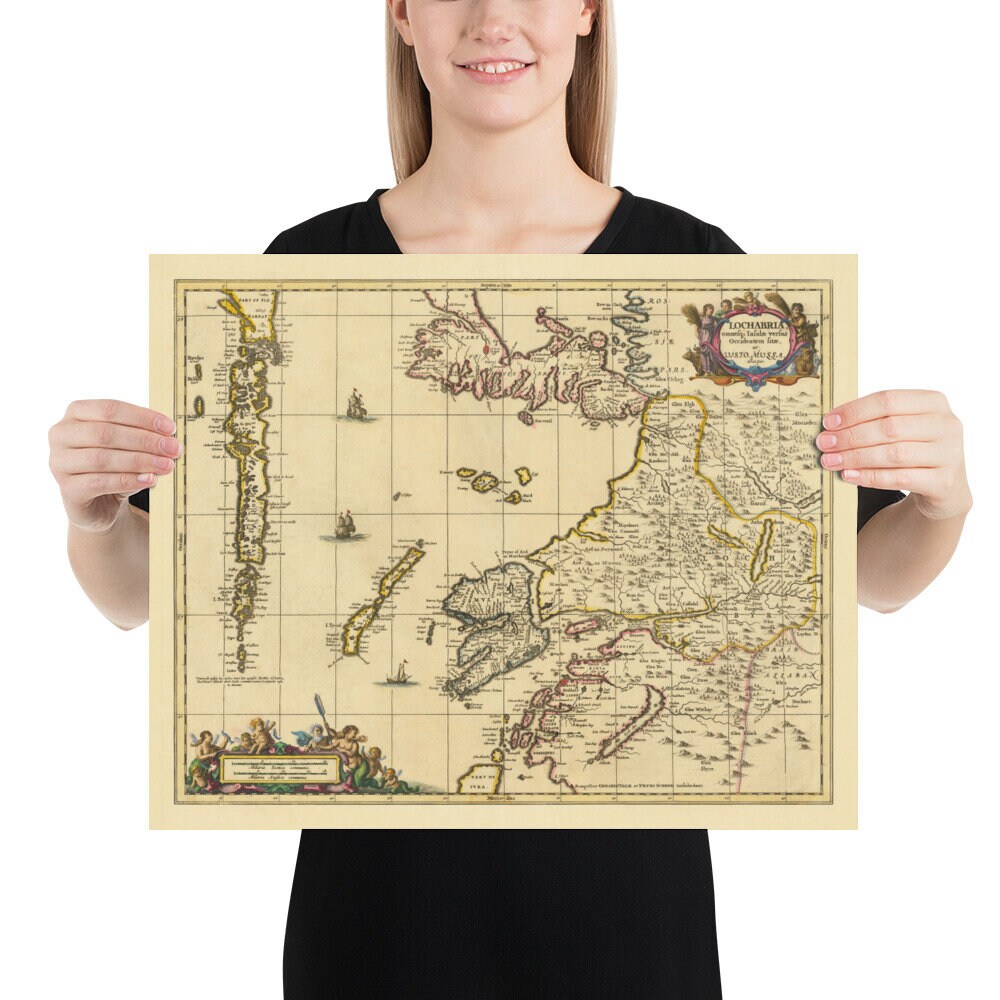 Old Map of Inner & Outer Hebrides, Mull and Skye, 1690 - Lochaber, Uist ...