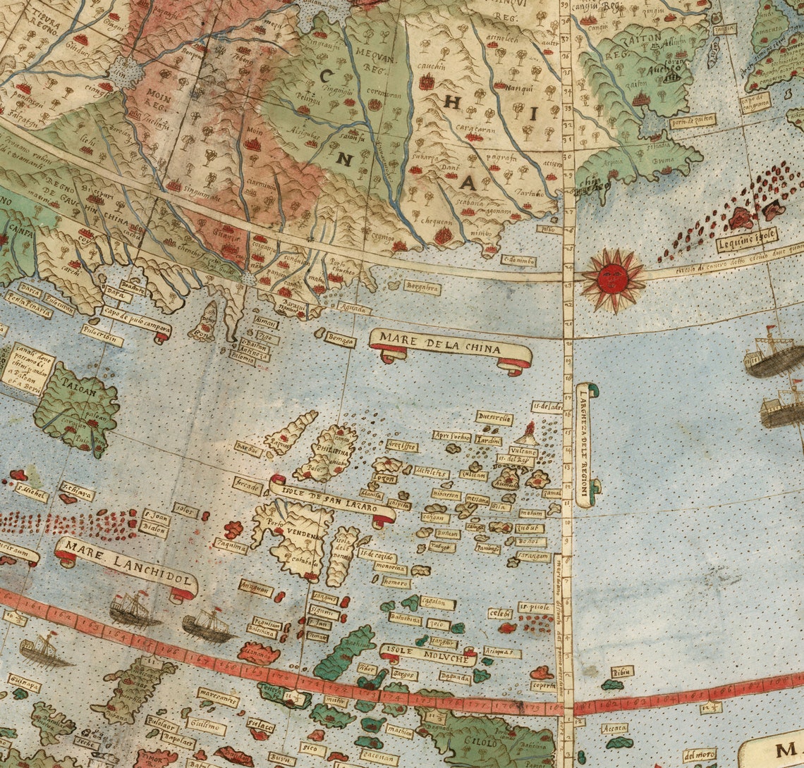 Ancient Flat Earth Map 1587 by Monte Urbano Large World | Etsy