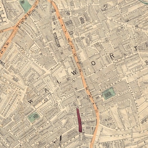 Old Map of South London in 1891 - Camberwell, Peckham, Walworth ...