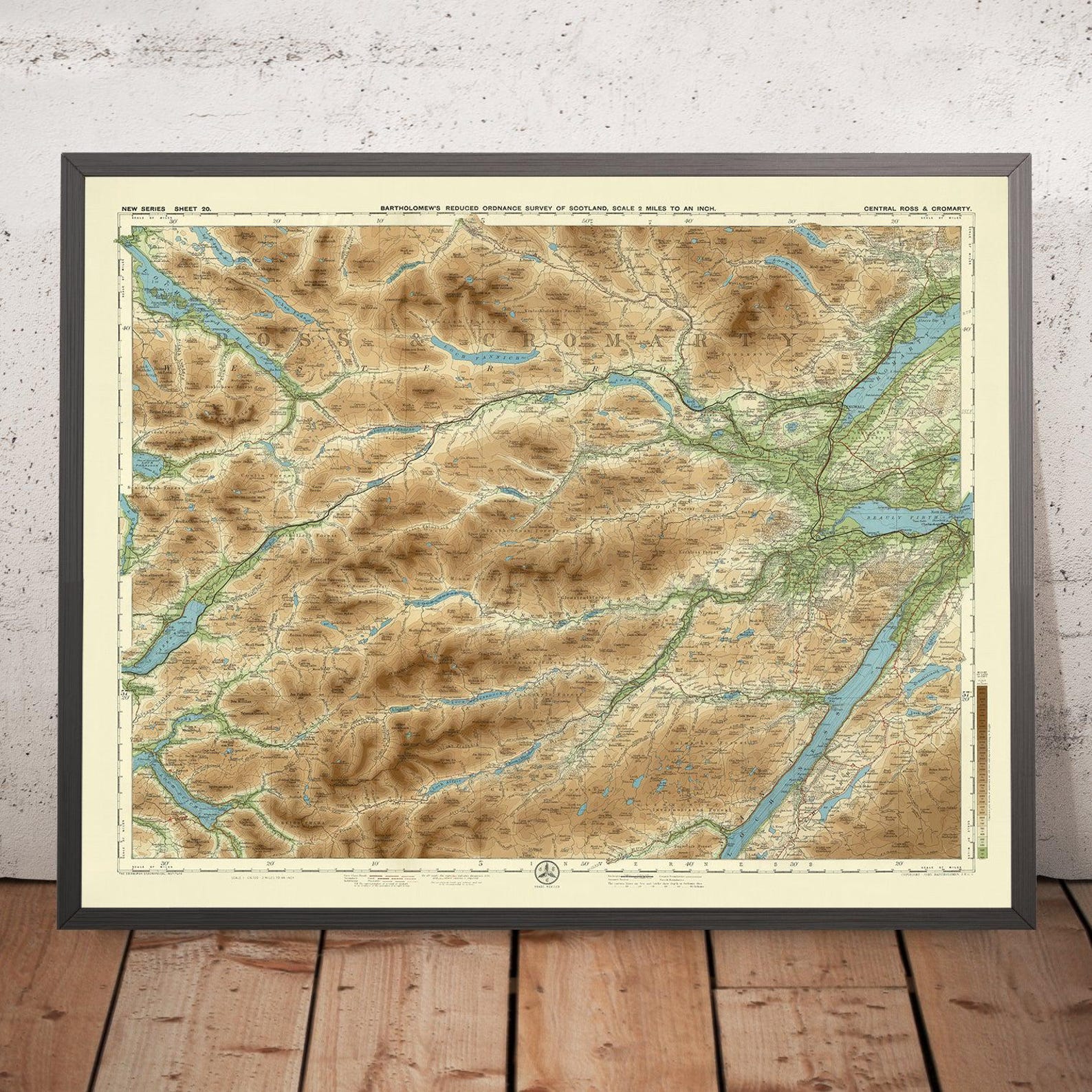 Old OS Map of Central Ross & Cromarty, Scotland, 1901: Dingwall ...