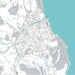 Modern Town Map of Bray, Ireland: Bray Head, Bray Harbour, Bray Head ...