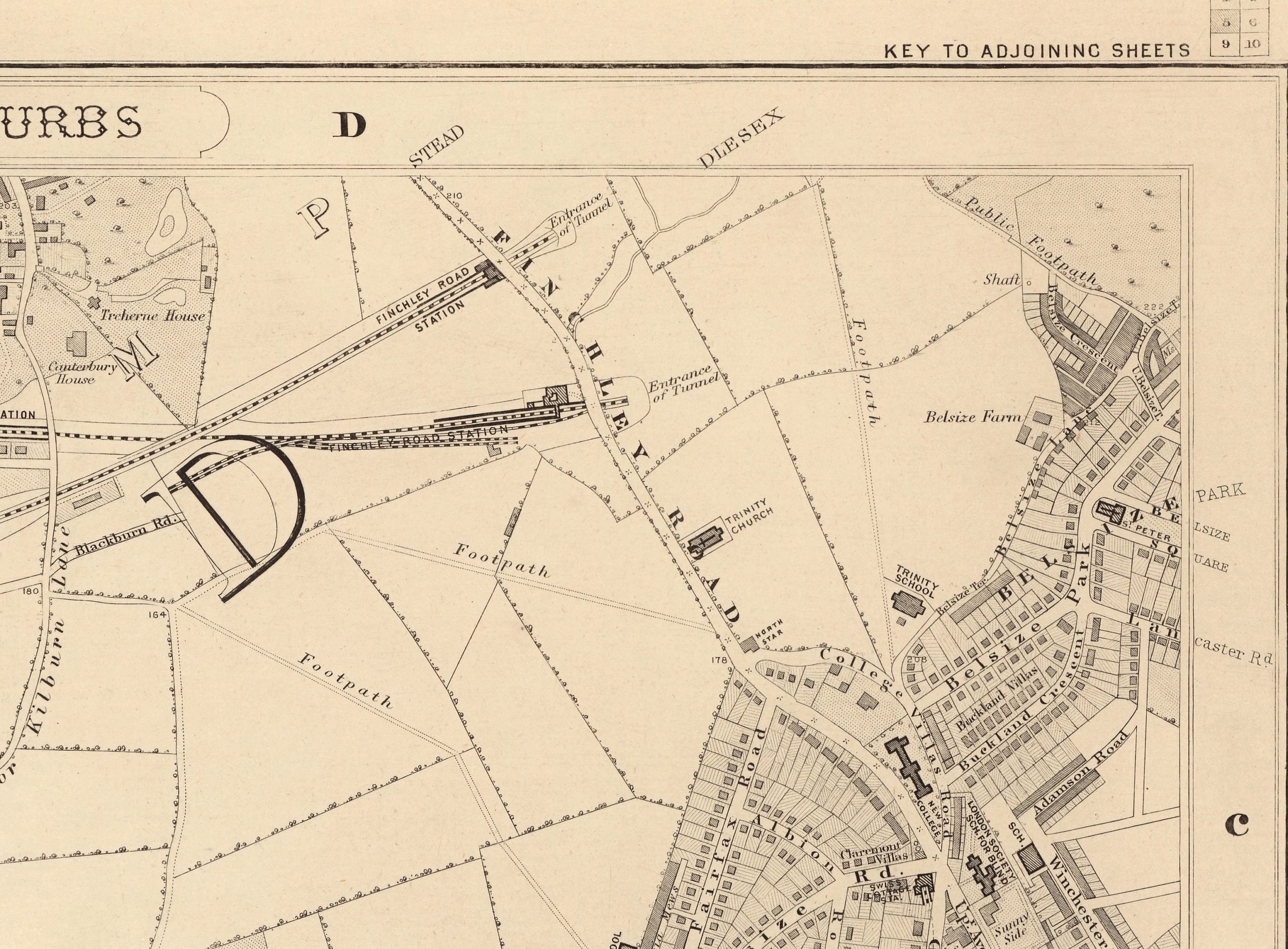 Old Map of West London 1862 St Johns Wood Kilburn Kensal - Etsy España